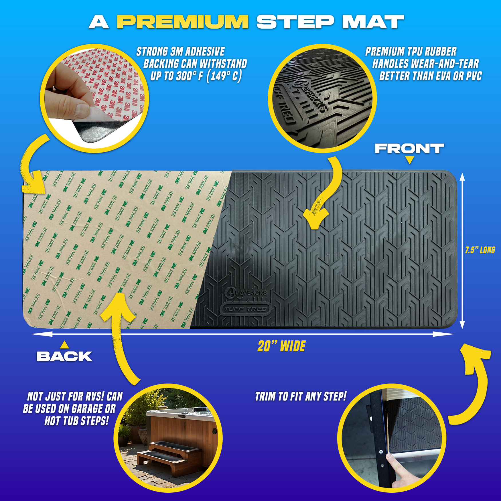 RV Step Covers – Non-Slip Stair Treads for Home & RV | TuffTred